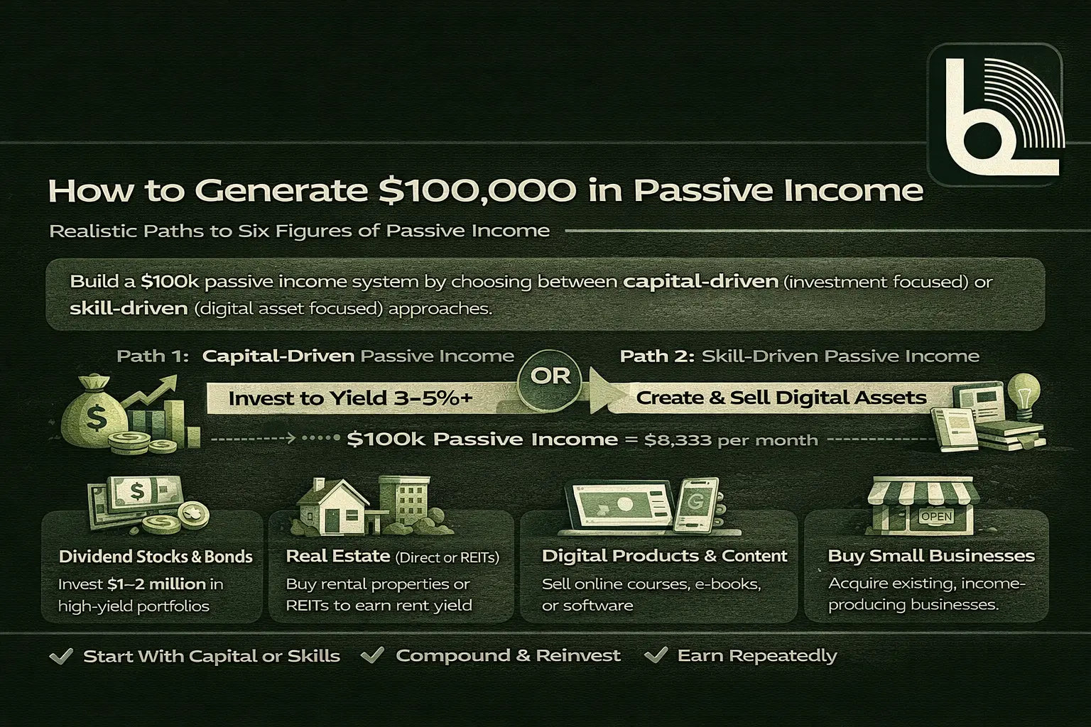 How to Generate $100k a Year in Passive Income (Step-by-Step Plan ...